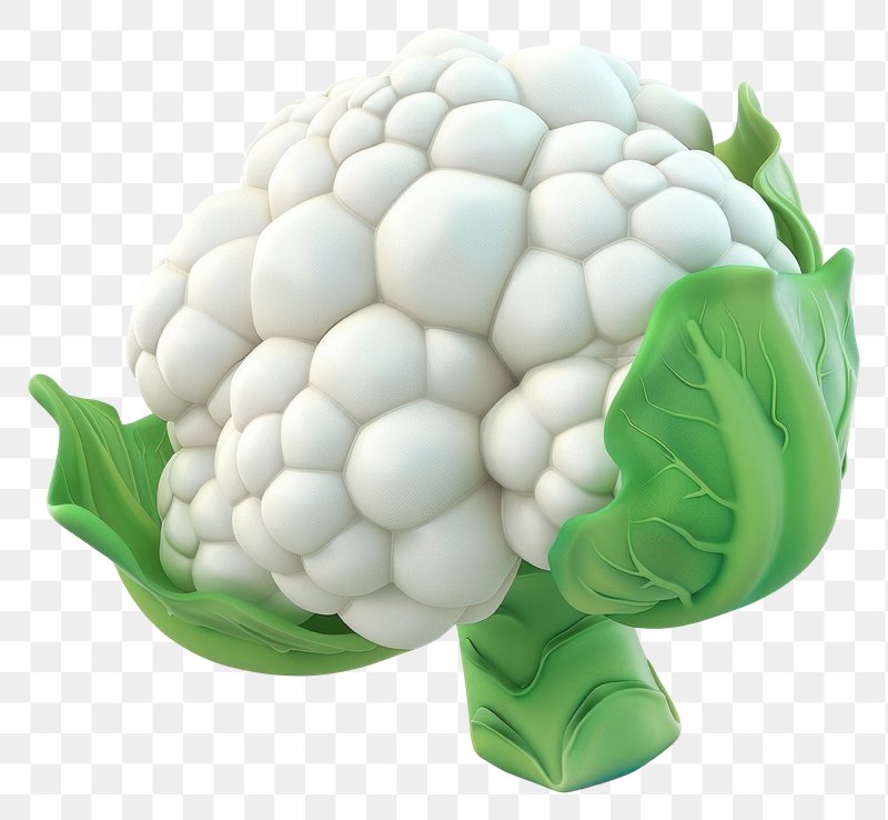 Fresh cauliflower with green leaves | Free Photo Illustration - rawpixel