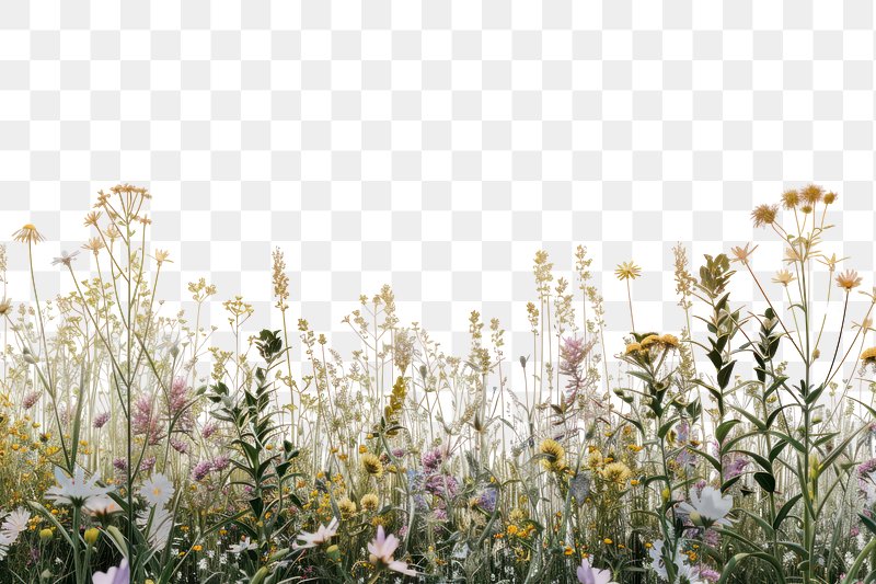 Wildflower Photo Borders Elements | Photo PNGs on Transparent ...