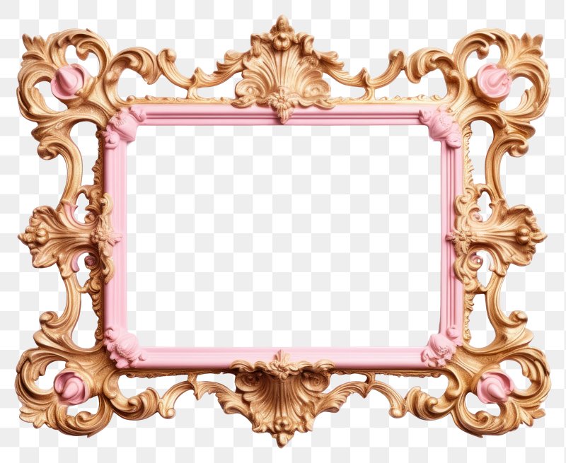 PNG Elegant pink gold frame | Premium PNG - rawpixel