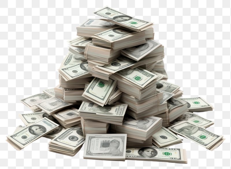 PNG Stacked hundred dollar bills | Free PNG - rawpixel