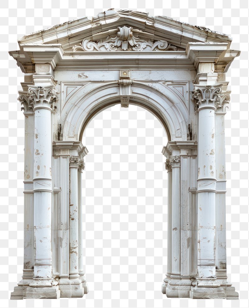Classical marble archway architecture | Free PNG - rawpixel