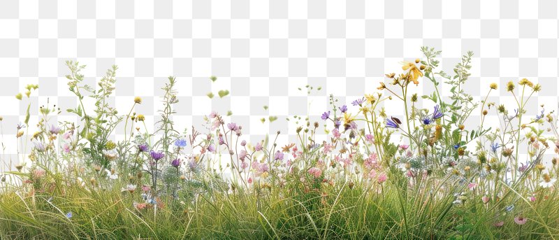 Colorful wildflower meadow border | Premium PNG - rawpixel