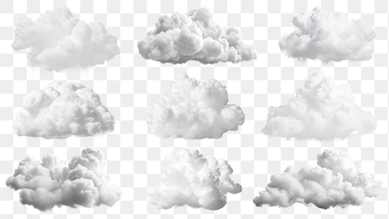 PNG white cloud element set | Free PNG - rawpixel