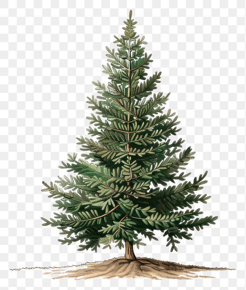 PNG Vintage evergreen tree illustration | Premium PNG - rawpixel