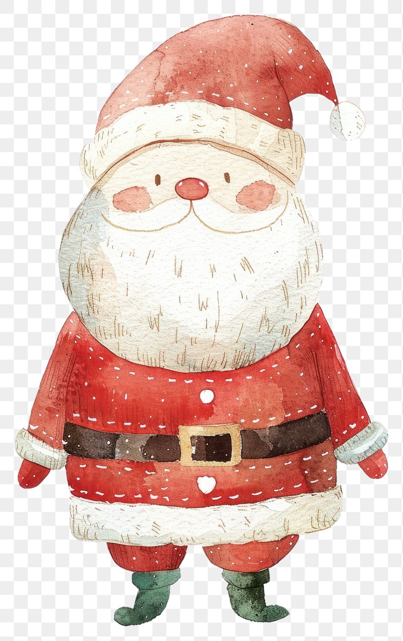 PNG Cute watercolor Santa Claus | Free PNG - rawpixel