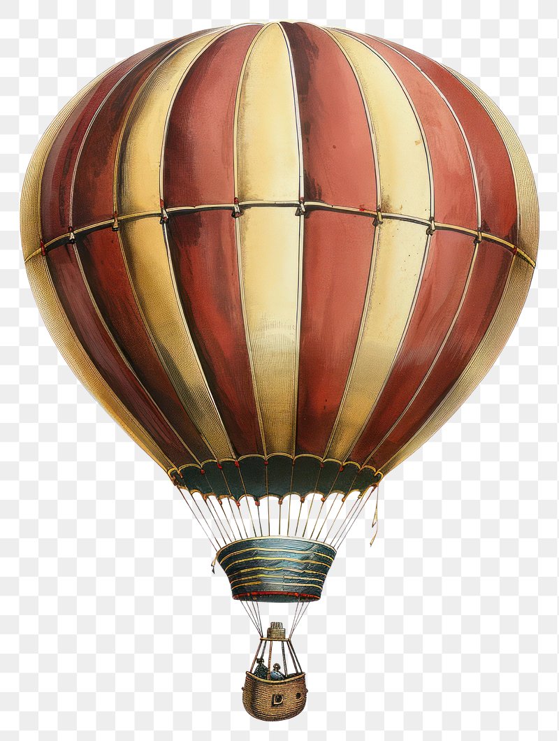 Vintage Hot Air Balloon Art