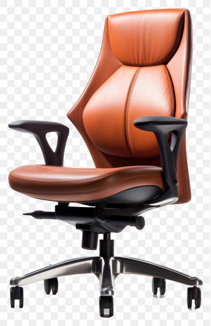 PNG Ergonomic leather office chair | Free PNG - rawpixel