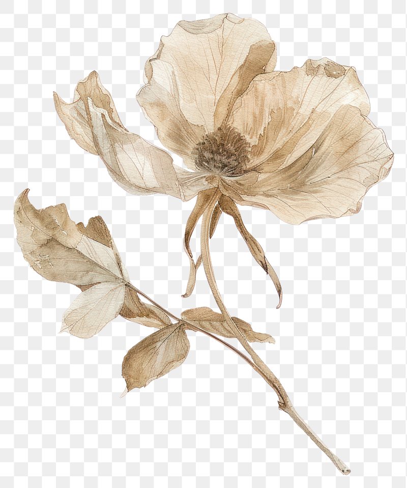 Flower Drawing Aesthetic Transparent PNG Images | Free Photos, PNG ...
