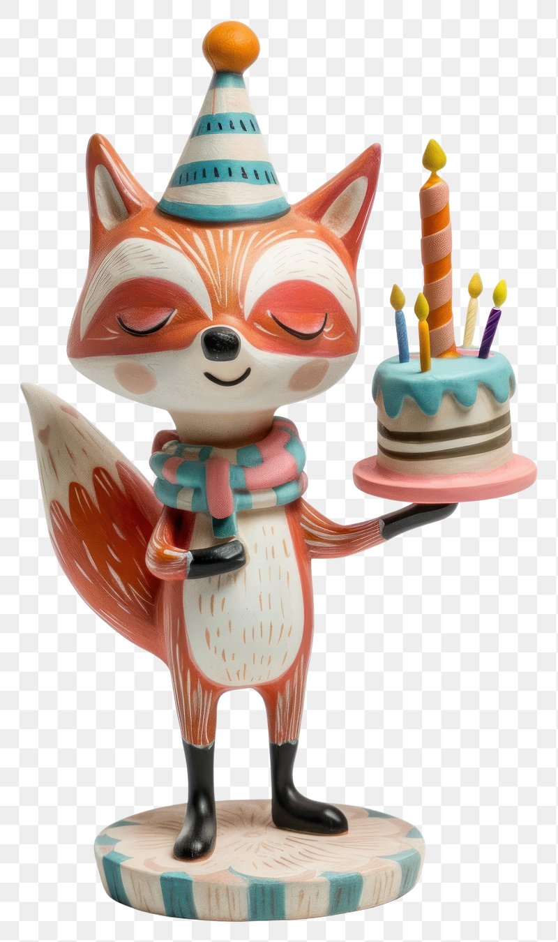 PNG Whimsical fox birthday celebration | Free PNG - rawpixel