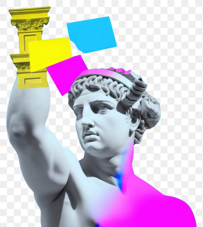 PNG Collage art greek statue | Free PNG - rawpixel