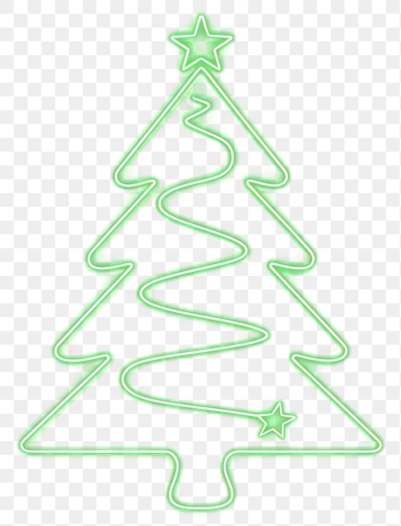 PNG Neon Christmas tree illustration | Free PNG - rawpixel