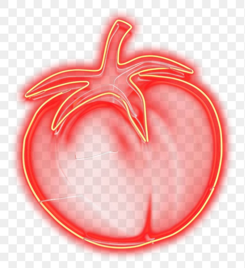 PNG Neon tomato illustration, glowing | Free PNG - rawpixel