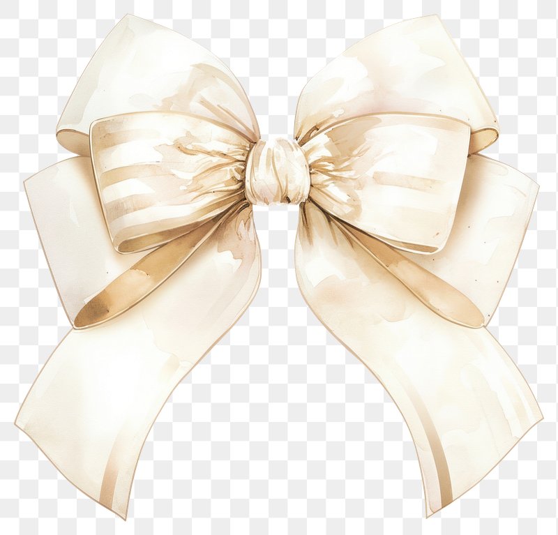 PNG Elegant beige ribbon bow | Premium PNG - rawpixel