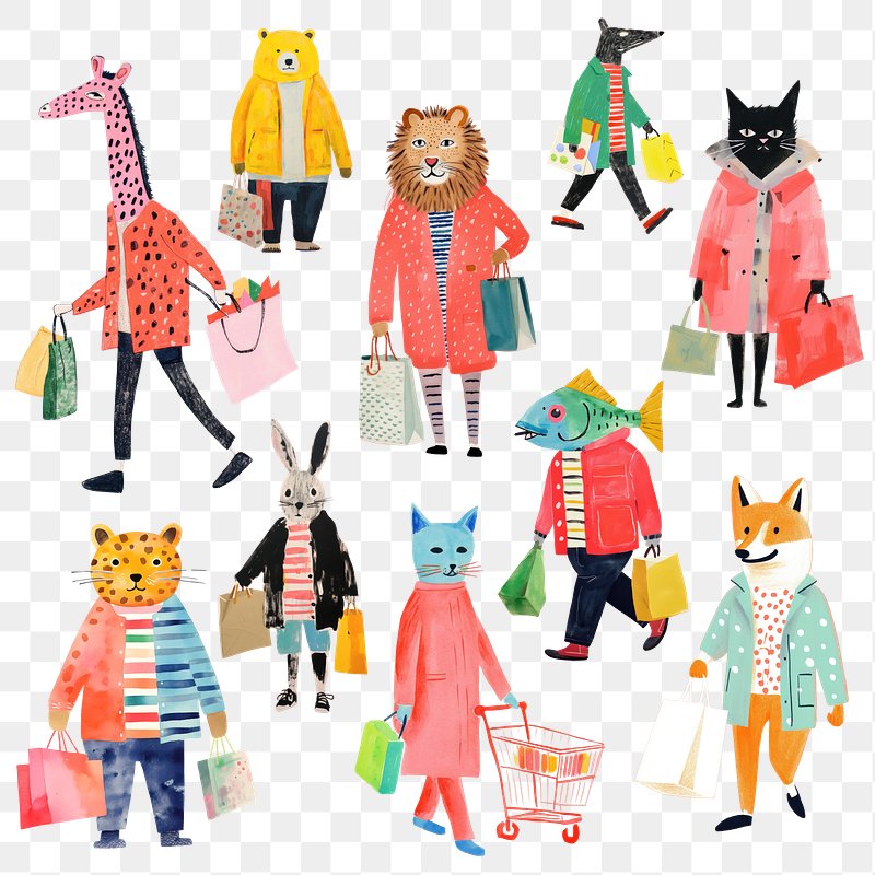 Shopping Cartoon Images | Free Photos, PNG Stickers, Wallpapers ...