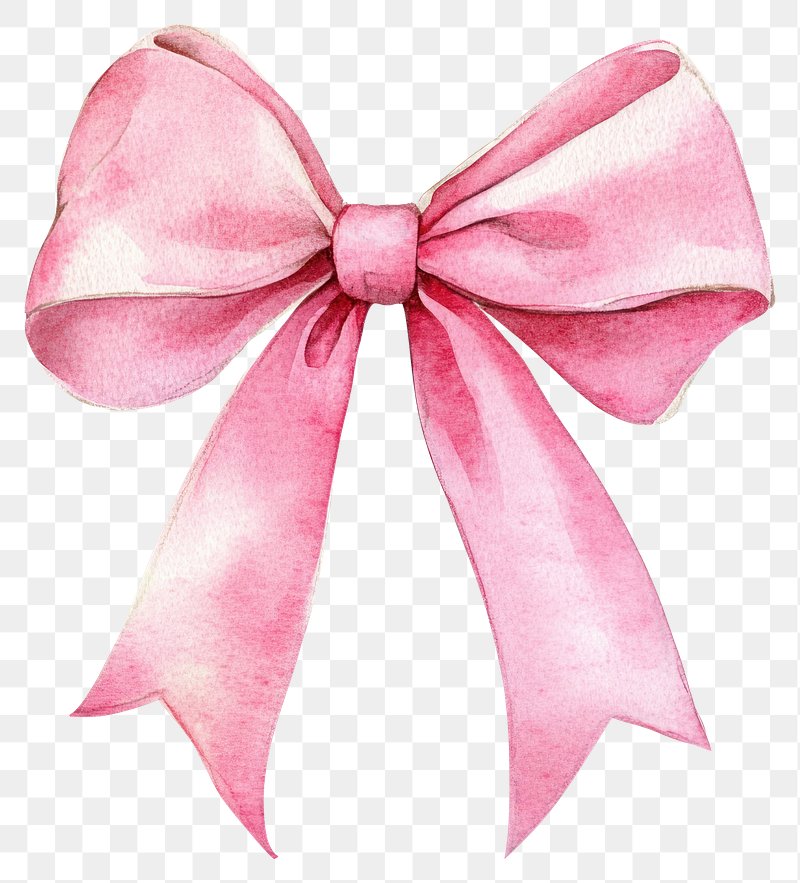 PNG Pink bow watercolor illustration | Free PNG - rawpixel