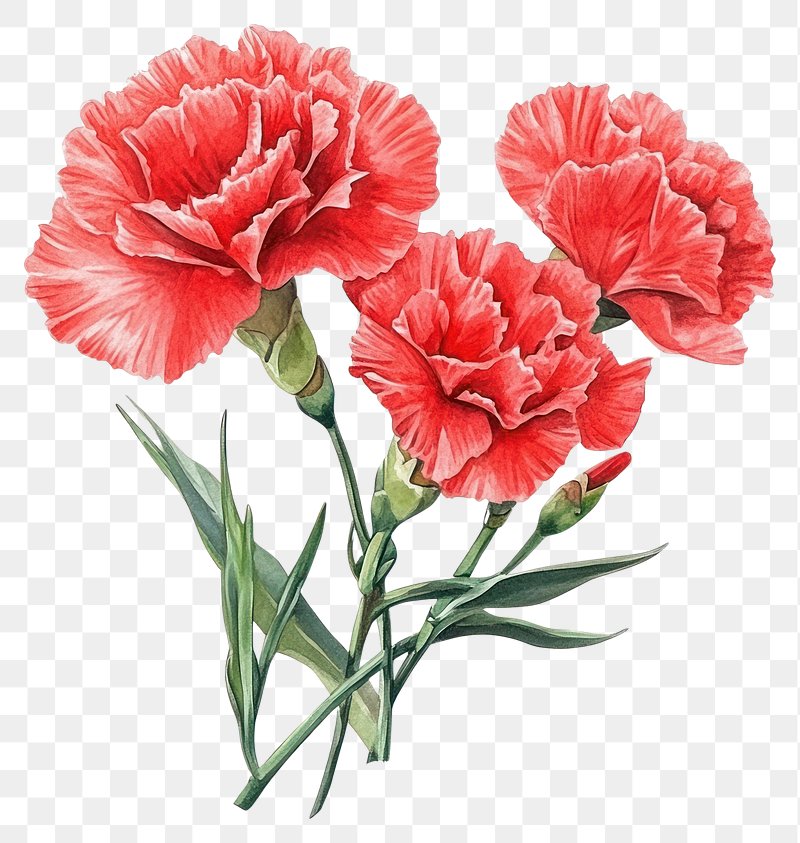 Carnations Drawing PNG Images | Free Photos, PNG Stickers, Wallpapers ...