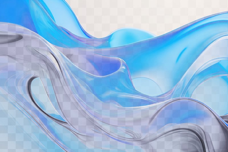 Abstract blue fluid waves png | Free PNG - rawpixel