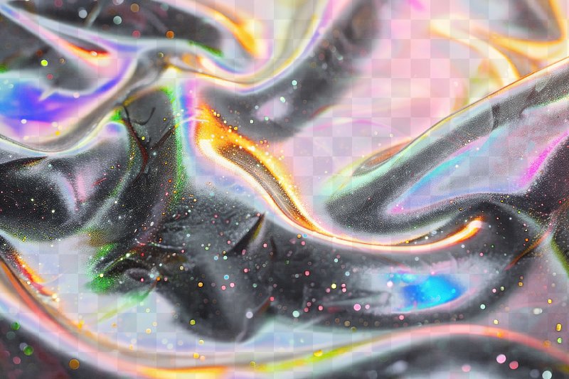 Vibrant iridescent abstract png overlay | Free PNG - rawpixel