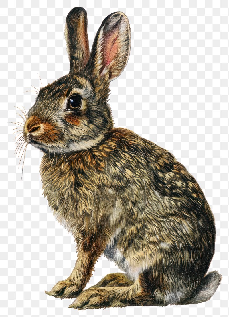 PNG Detailed rabbit illustration nature | Free PNG - rawpixel