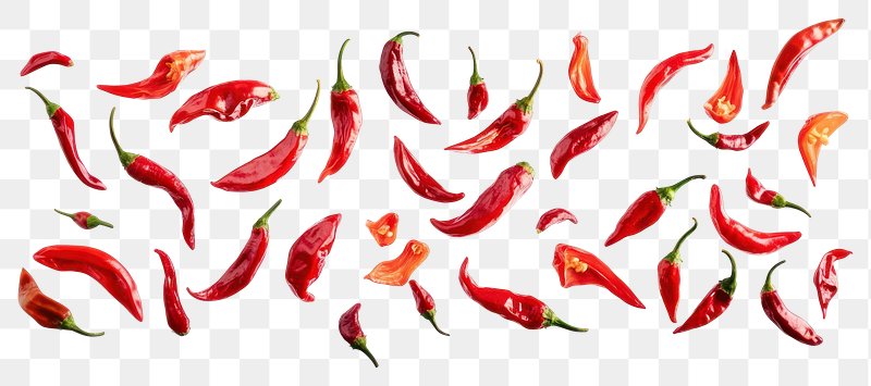 PNG Chilli floating peppers food | Free PNG - rawpixel