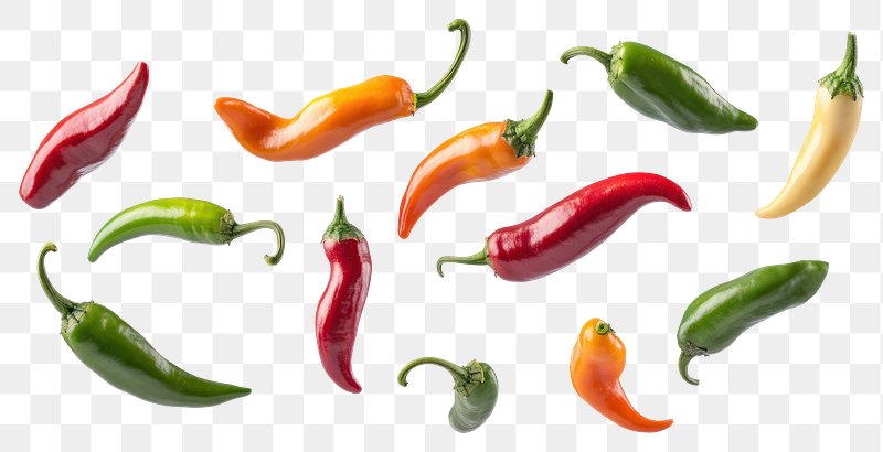 PNG Chilli floating peppers food | Free PNG - rawpixel