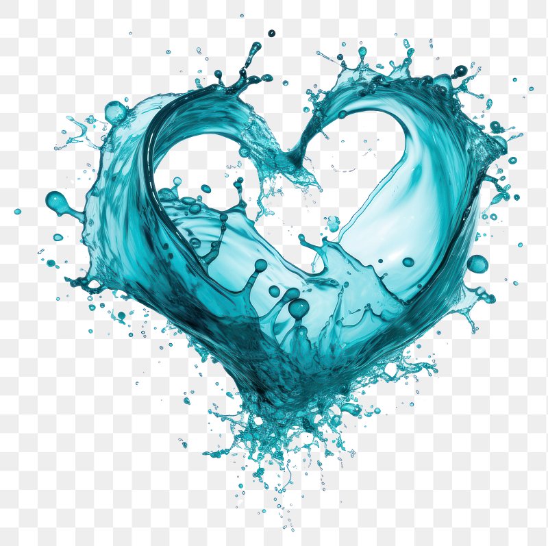 Water splash art heart shape | Free Photo - rawpixel