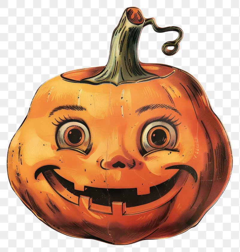 Vintage Halloween Illustrations | PNG Elements on Transparent ...