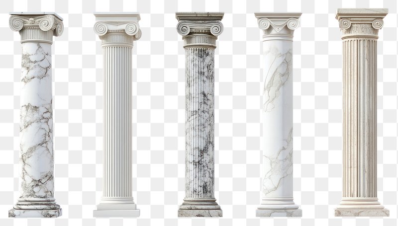 Column architecture element set | Free Photo - rawpixel