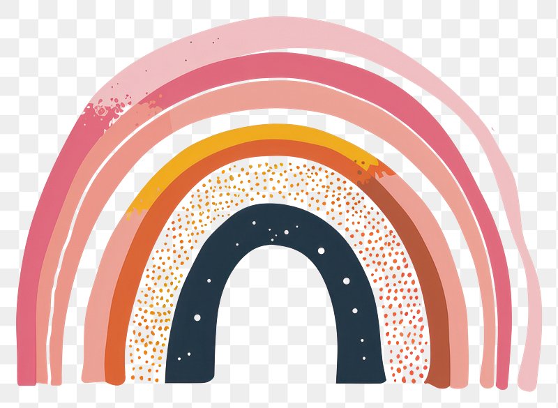 PNG Colorful hand-drawn rainbow illustration | Free PNG - rawpixel