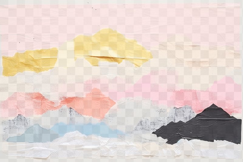 Abstract colorful torn paper png | Free PNG - rawpixel