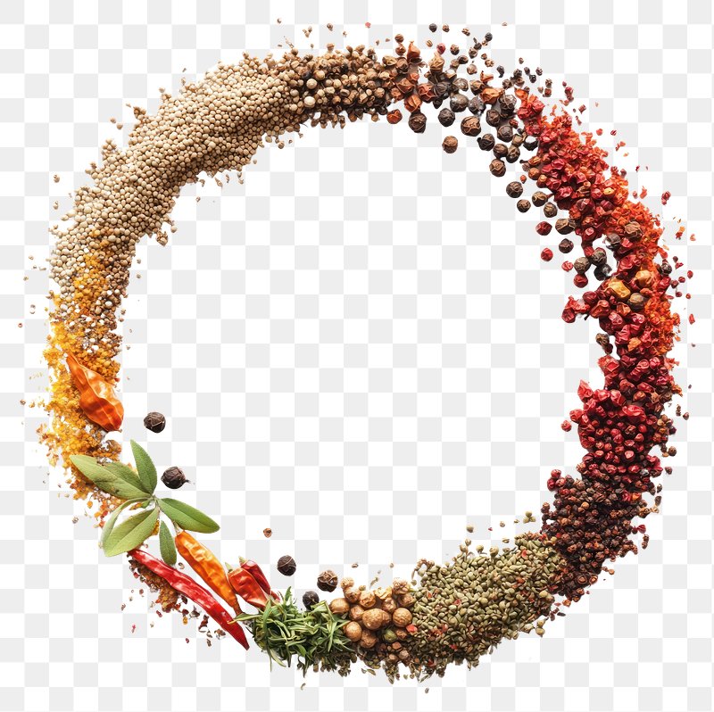PNG Spices circle ingredients arrangement | Free PNG - rawpixel