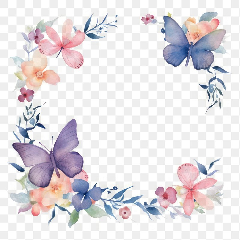 Butterflies Frame PNG Images | Free Photos, PNG Stickers, Wallpapers ...