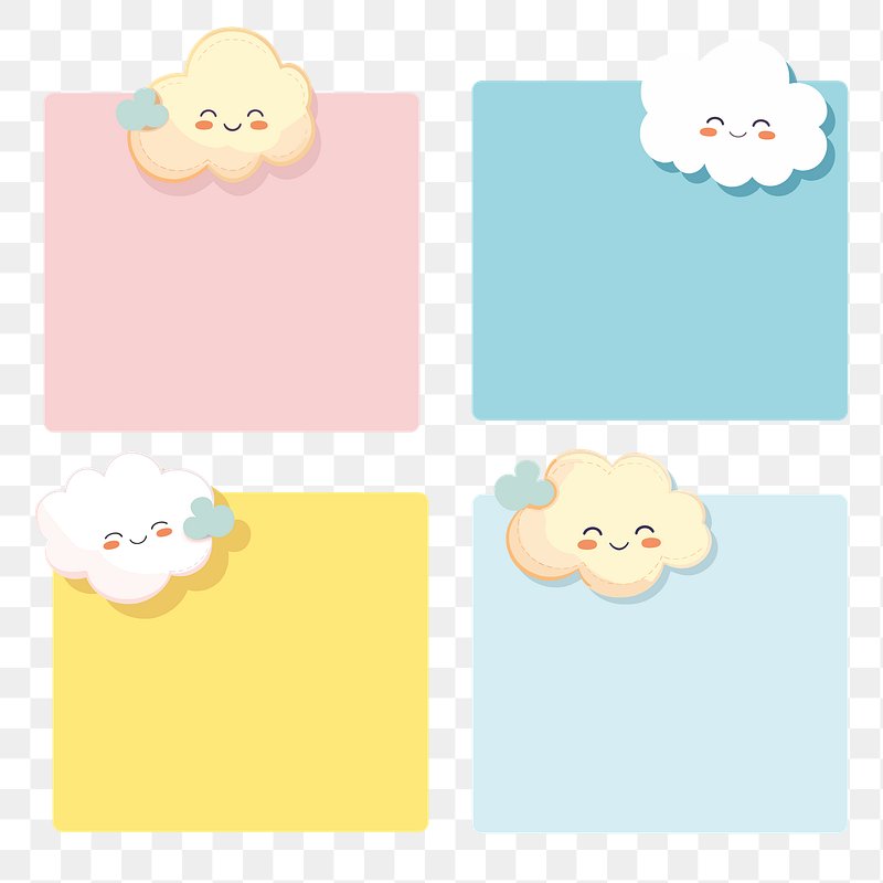 Cloud Sticky Note PNG Images | Free Photos, PNG Stickers, Wallpapers ...
