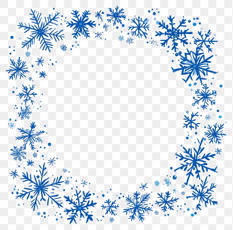 Snowflakes Frame PNG Images | Free Photos, PNG Stickers, Wallpapers ...