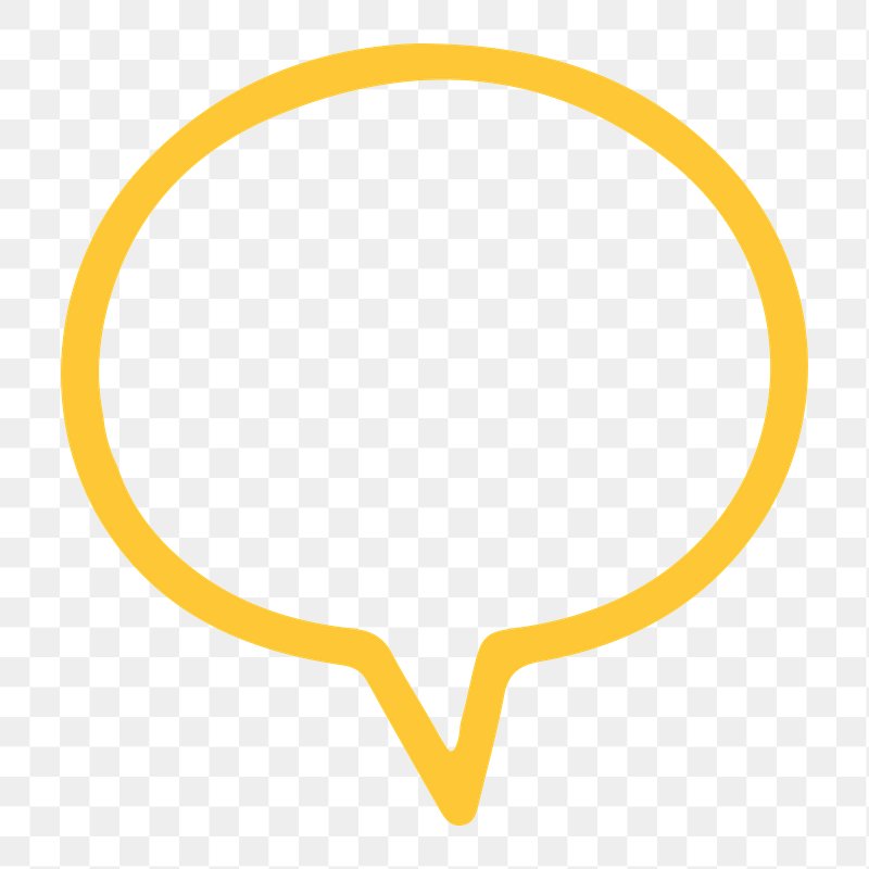 Yellow Text Bubble PNG Images | Free Photos, PNG Stickers, Wallpapers ...
