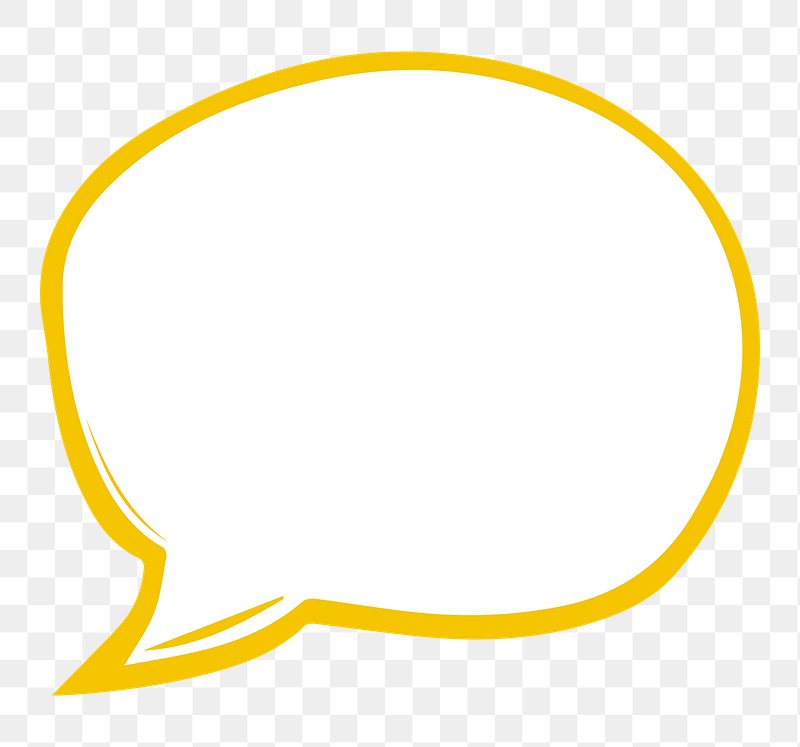 Yellow Text Bubble PNG Images | Free Photos, PNG Stickers, Wallpapers ...