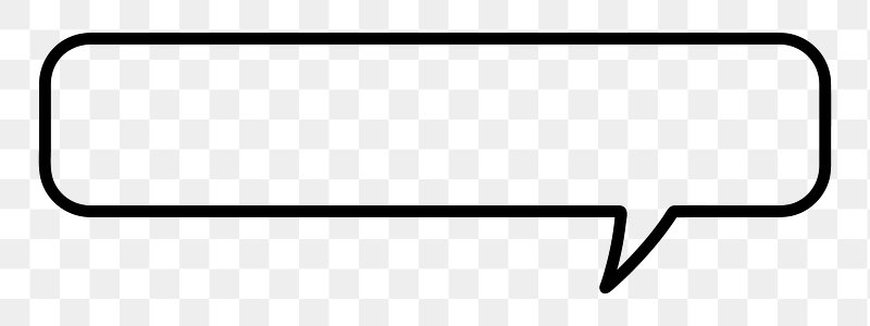 Rectangle speech bubble png outline | Free PNG - rawpixel