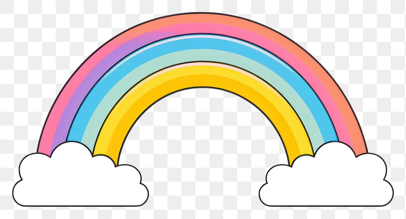 Rainbow Outline Images | Free Photos, PNG Stickers, Wallpapers ...