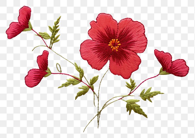 PNG Pink flower bouquet embroidery | Free PNG - rawpixel