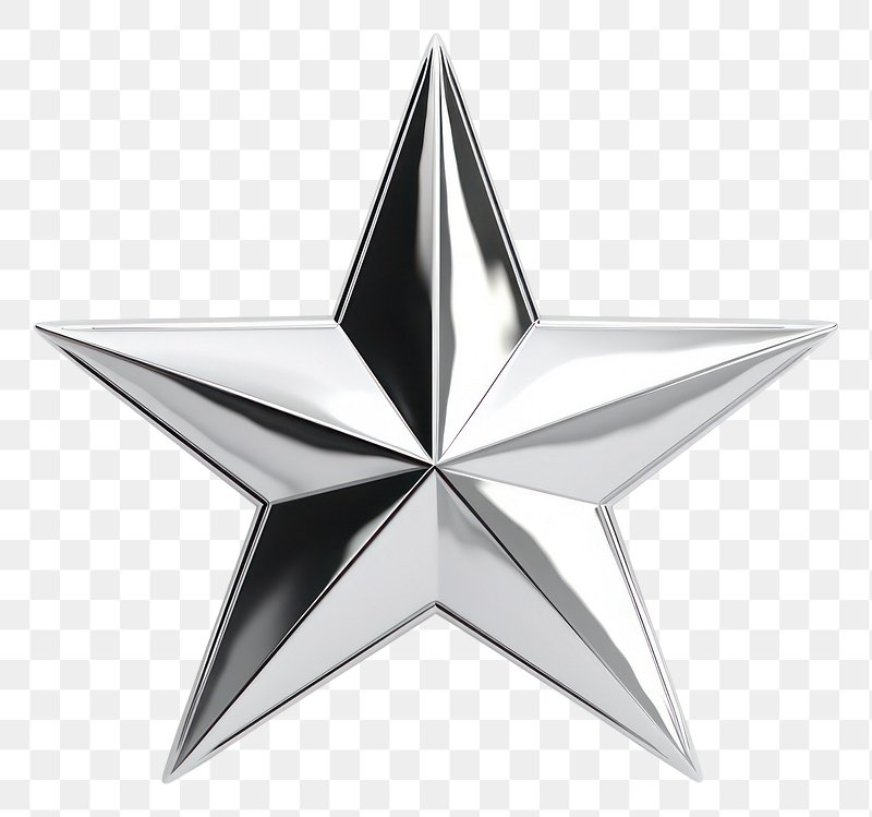 PNG Metalic Star symbol white | Free PNG - rawpixel