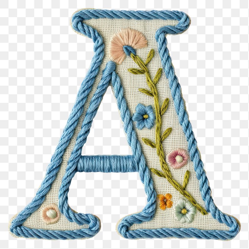 PNG Alphabet embroidery pattern art. | Free PNG - rawpixel