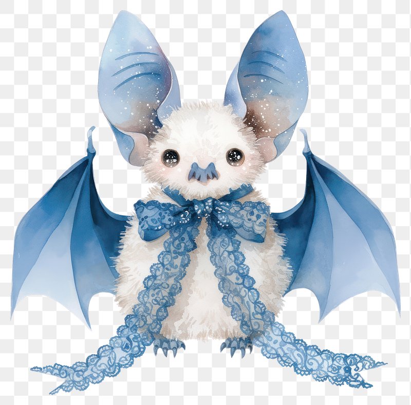 PNG bat illustration cute blue. | Free PNG - rawpixel