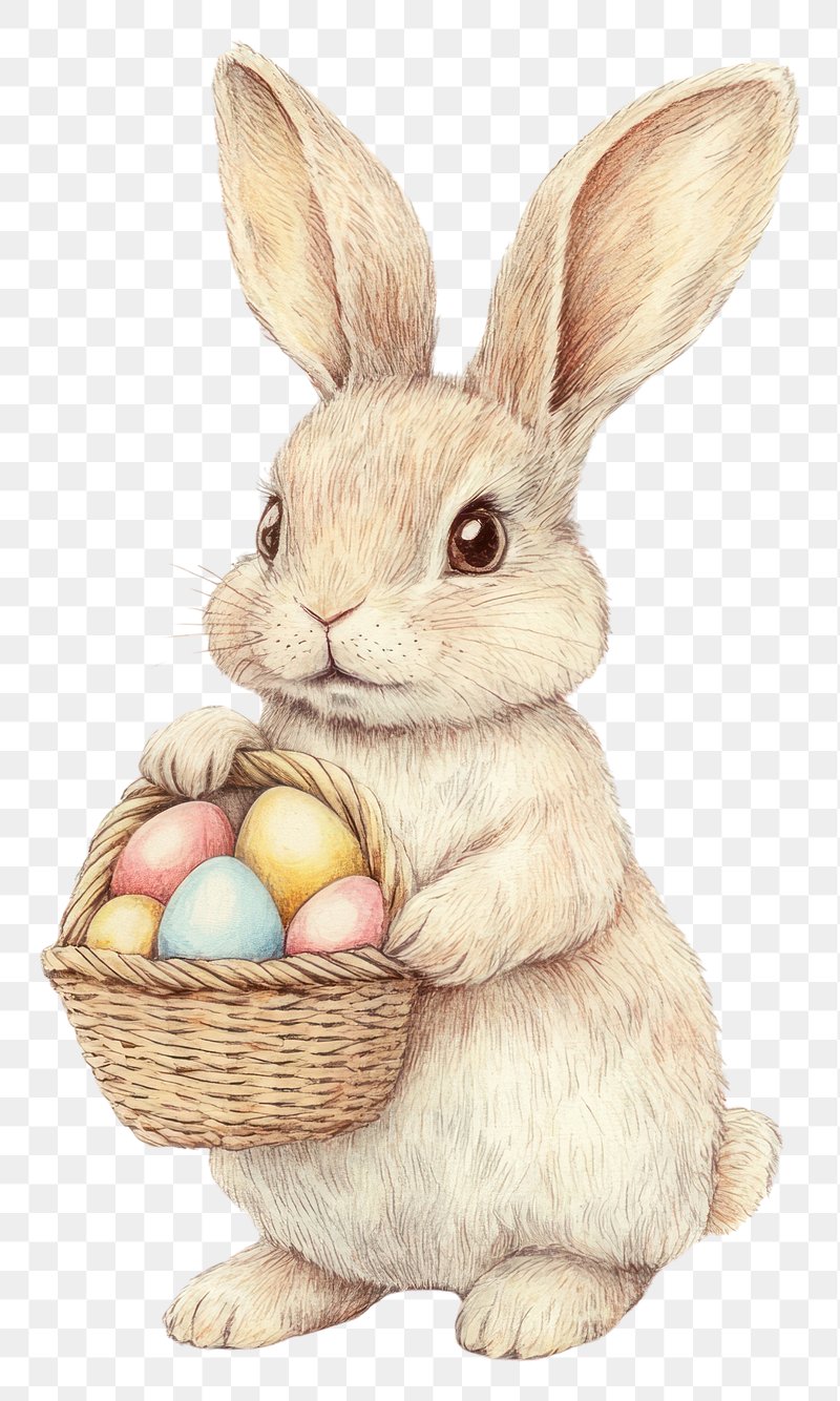 PNG Easter rabbit illustration spring | Free PNG - rawpixel