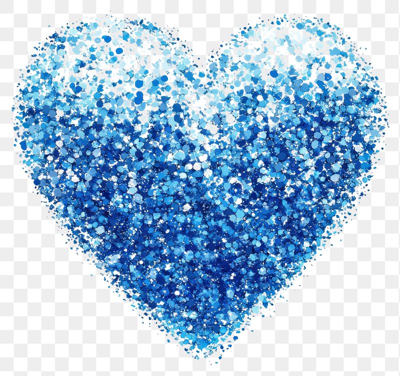 PNG Pointillism heart illustration blue | Free PNG - rawpixel