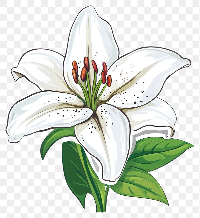 PNG White lily sticker vector | Premium PNG - rawpixel