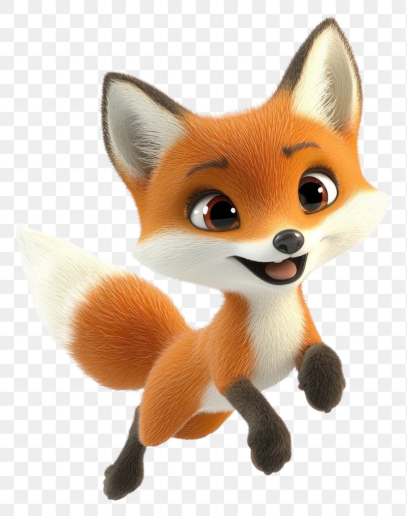 PNG Fox cartoon background white | Free PNG - rawpixel