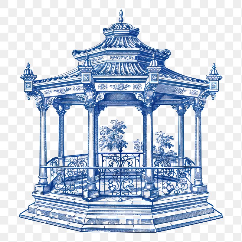 Blue Pavillion Drawing Images | Free Photos, PNG Stickers, Wallpapers ...