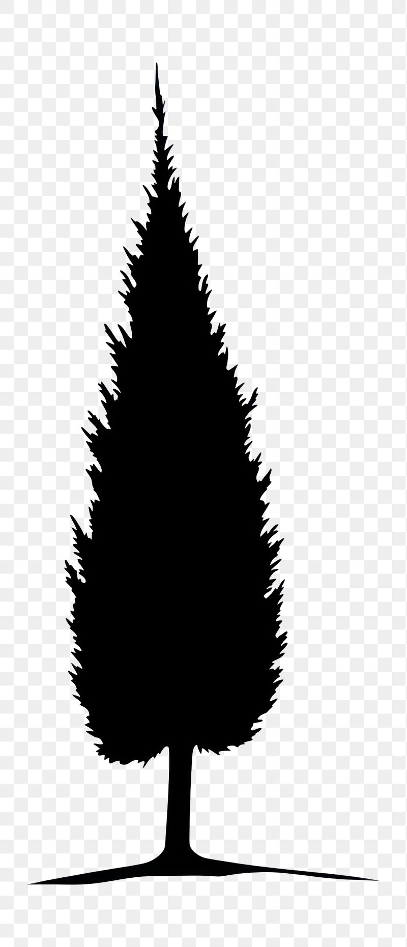 PNG Cypress tree silhouette illustration | Free PNG - rawpixel
