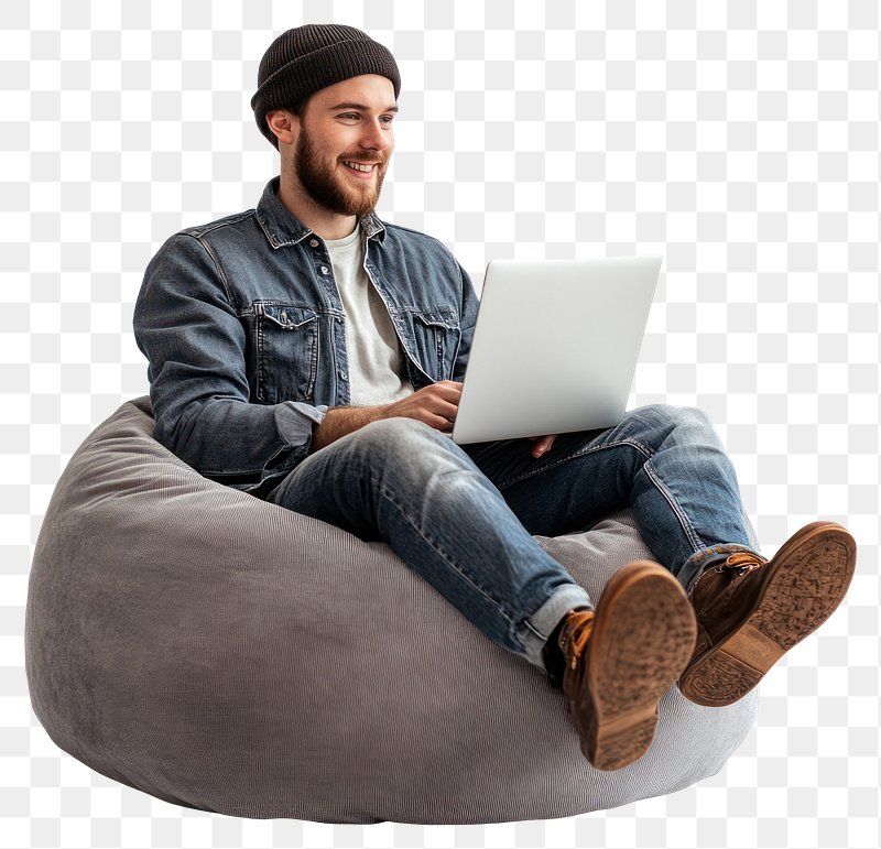 Young Using Laptop PNG Images | Free Photos, PNG Stickers, Wallpapers ...