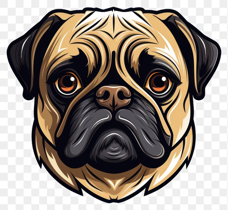 Bulldog face retro logo illustration | Free Vector - rawpixel